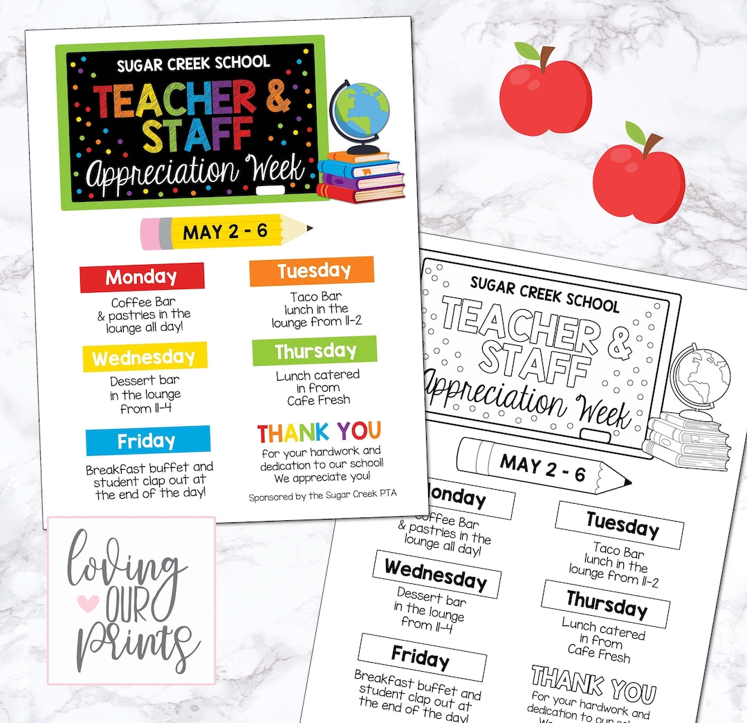 Editable Teacher Appreciation, Editable Teacher Appreciation Week ...