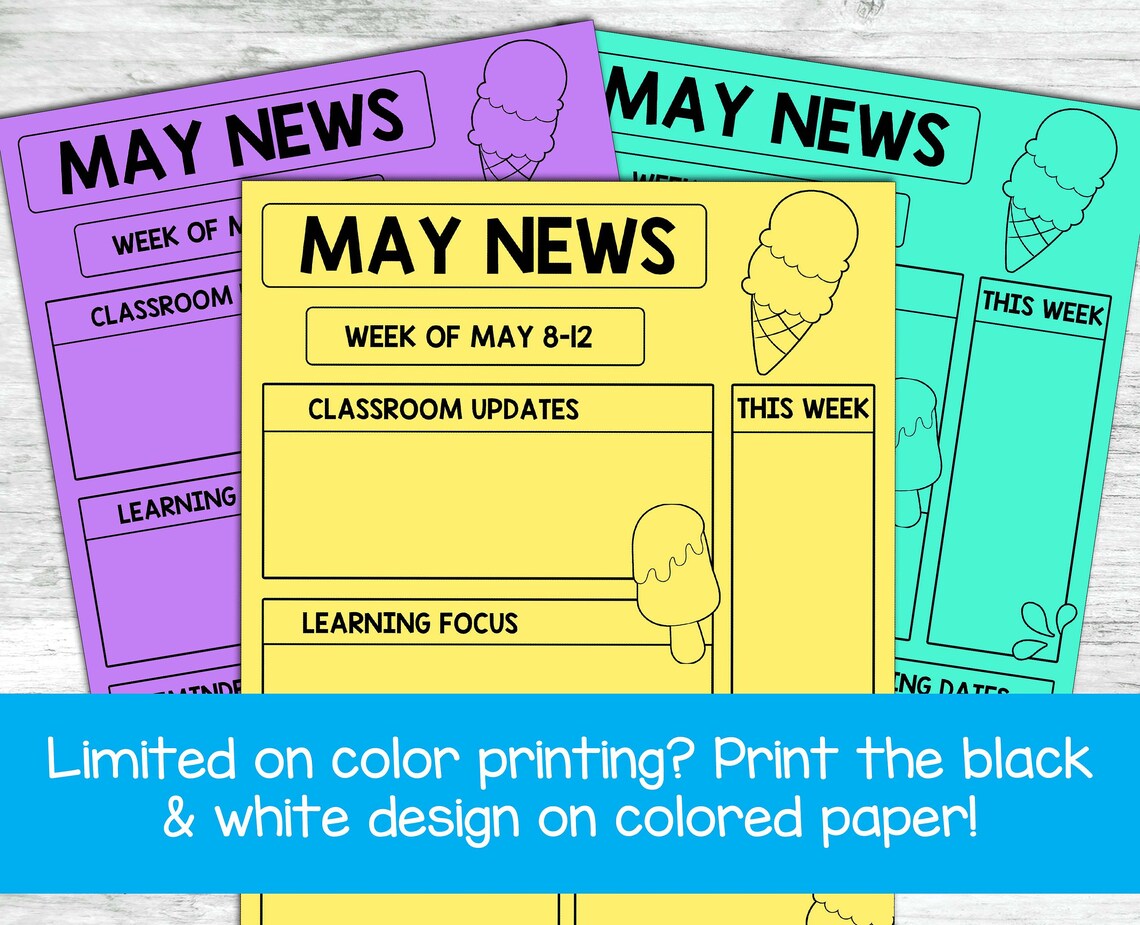 Editable Teacher Newsletter Teacher Newsletter Template - Etsy