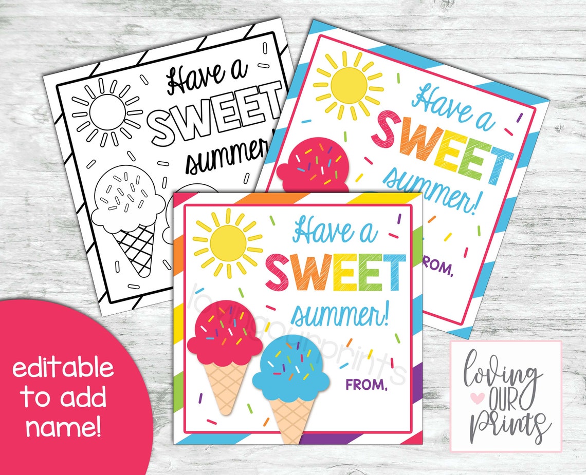 Have a Sweet Summer Tag Have a Sweet Summer Printable Have a - Etsy
