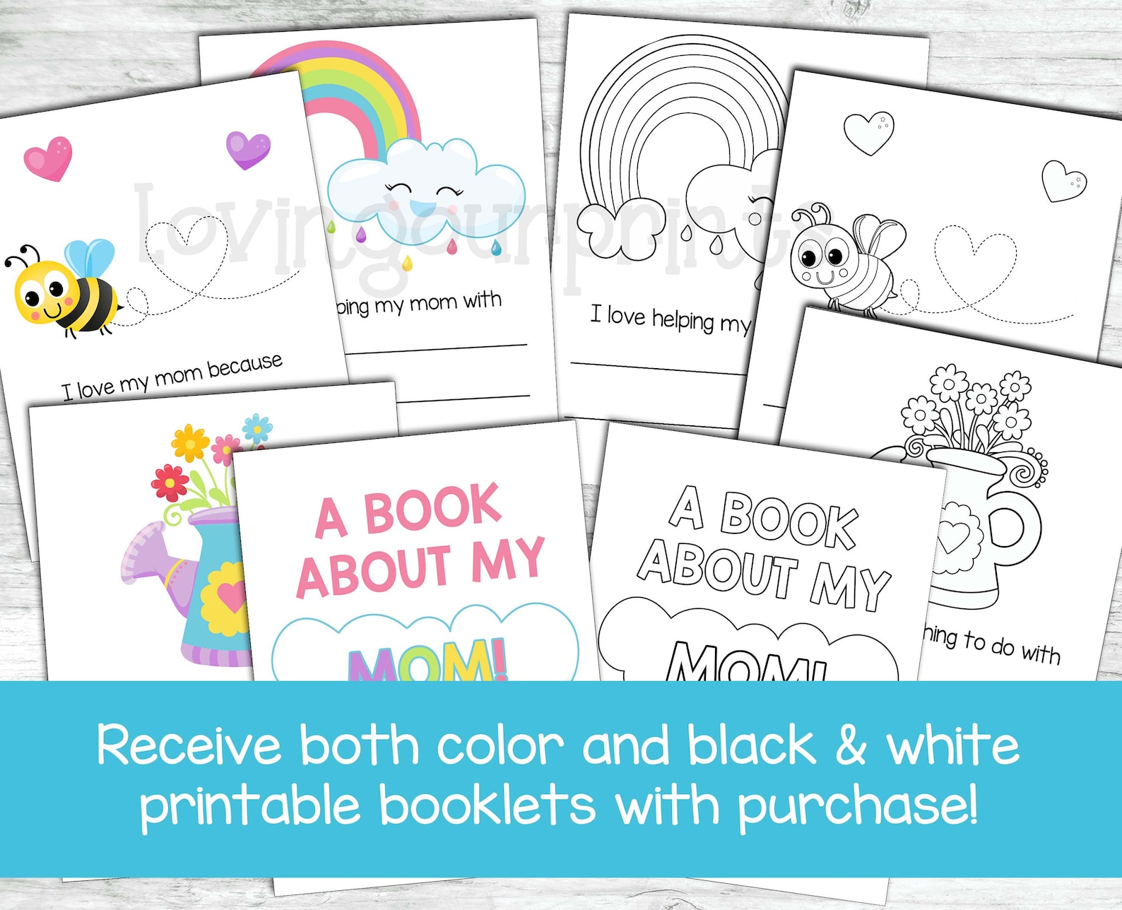 Printable Mothers Day, Printable Mothers Day Gift, Mothers Day Book ...