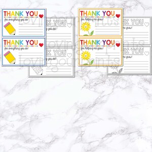 Teacher Appreciation Notes Bundle, Teacher Appreciation Note, Teacher ...