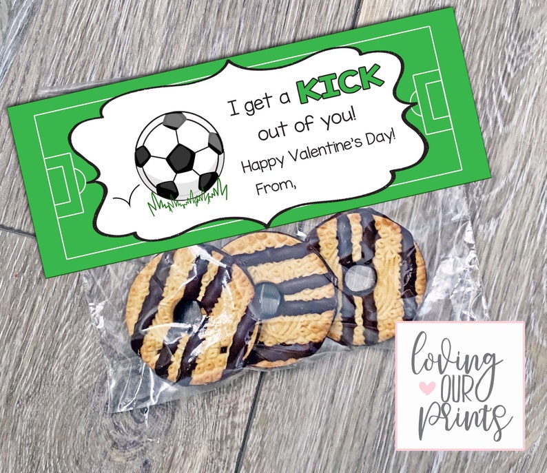 Soccer Valentines, Soccer Valentine Printable, Editable Valentine Treat ...