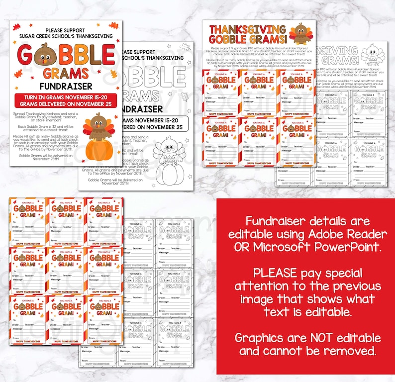 Gobble Grams, Gobble Gram Fundraiser, Thanksgiving Candy Grams, Gobble ...