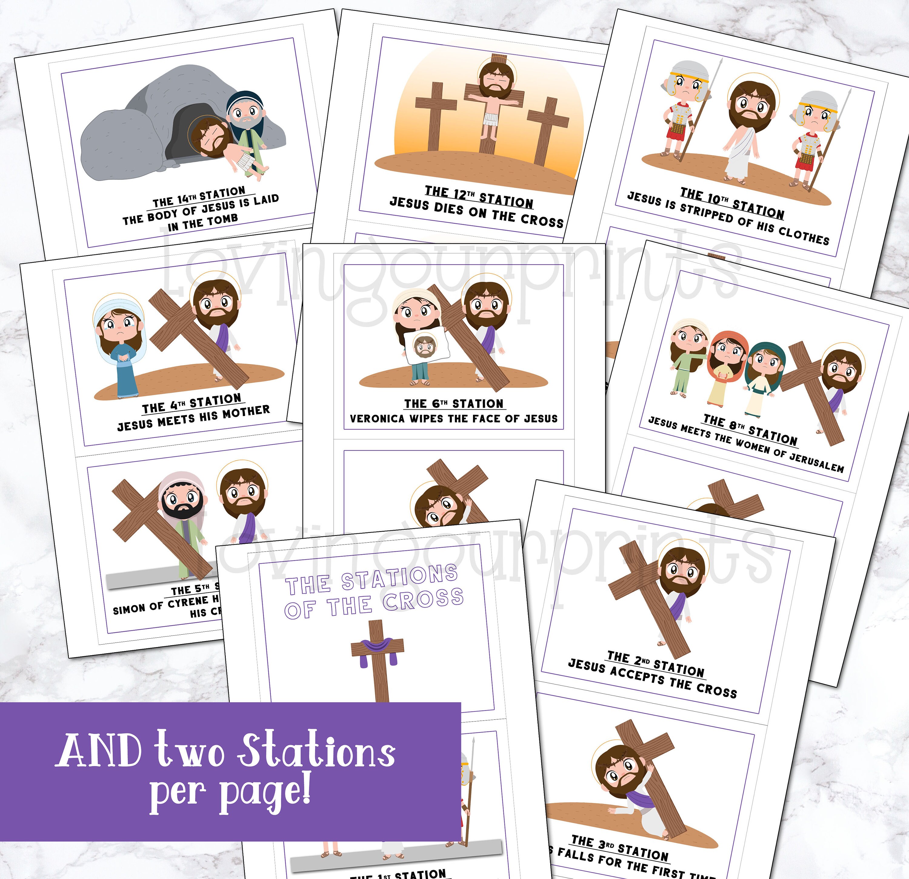 Stations of the Cross for Kids Easter Story Kids Stations of - Etsy