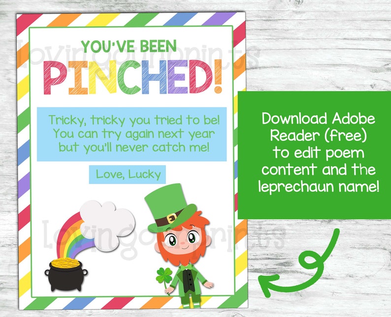 St Patricks Day Printable Editable Leprechaun Trap Letter - Etsy