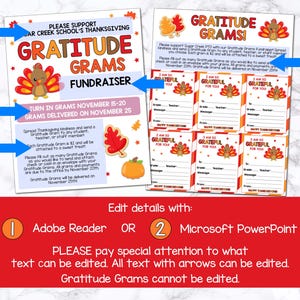 Gratitude Grams, Gratitude Gram Fundraiser, Thanksgiving Candy Grams ...