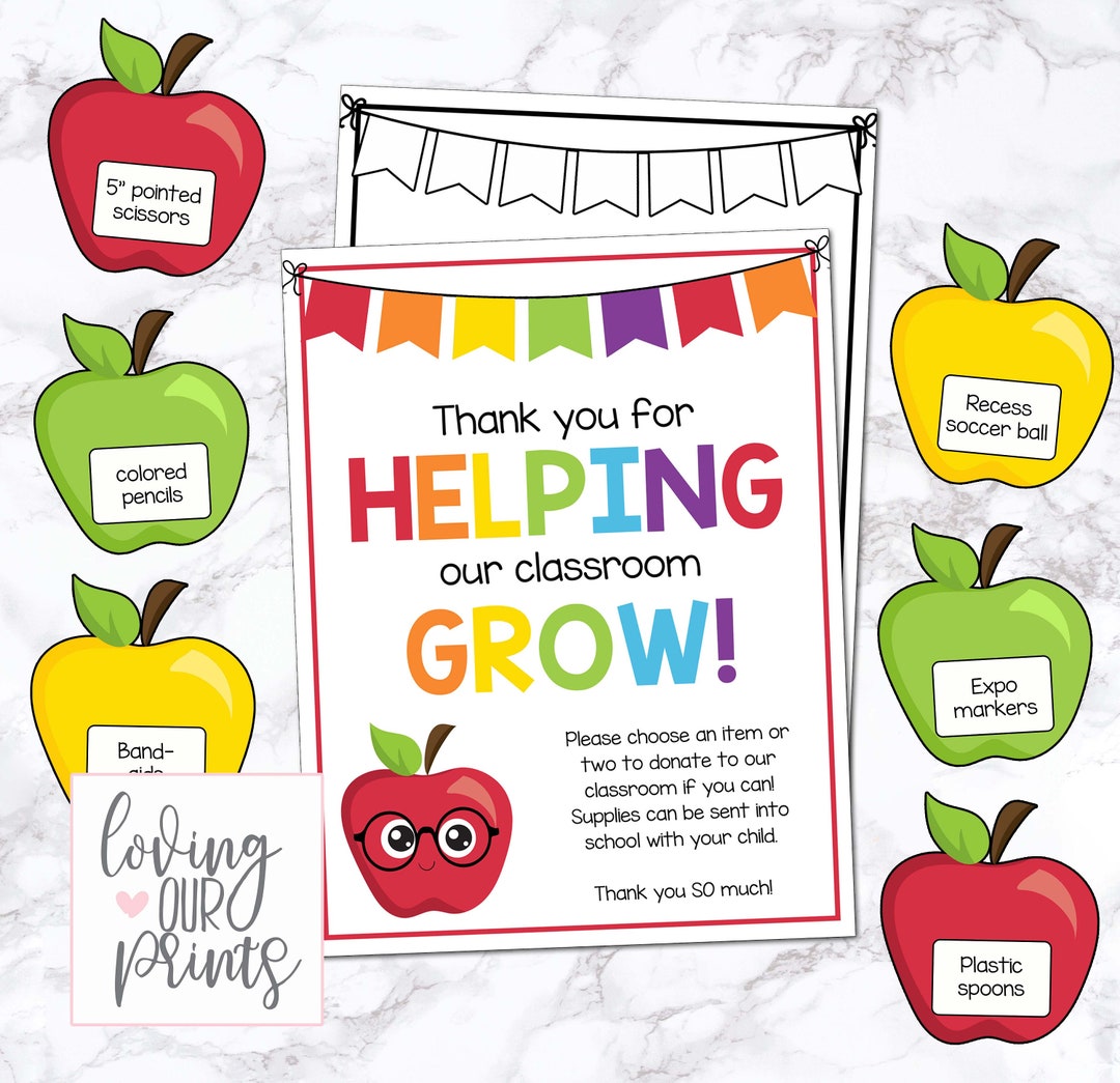 Teacher Wishlist, Editable Teacher Wish List, Apple Classroom ...