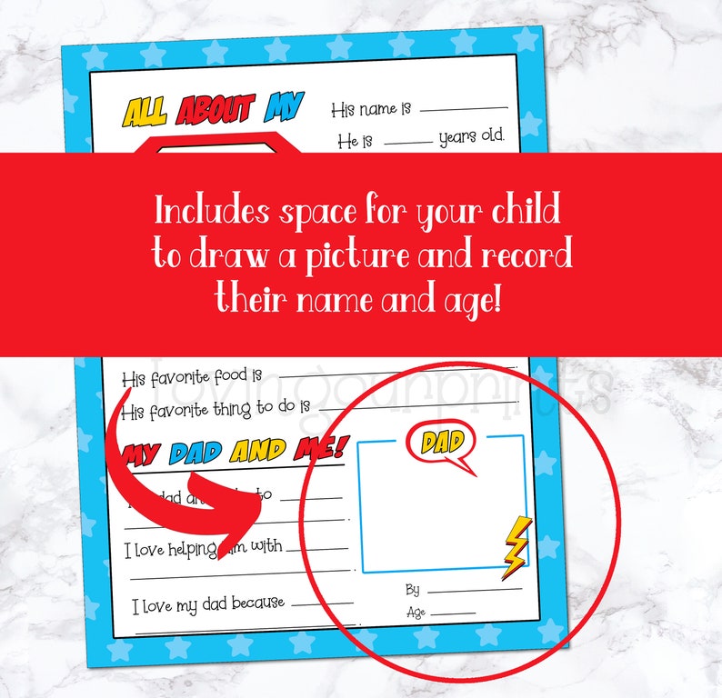 All About My Dad Fathers Day Questionnaire Fathers Day Gift - Etsy