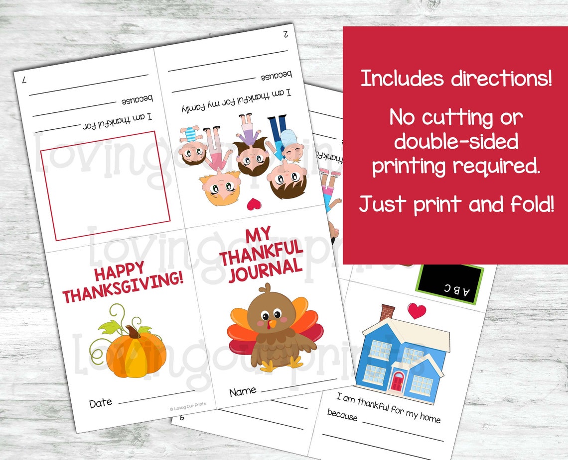 I Am Thankful For Thanksgiving Booklets Thanksgiving Booklet - Etsy