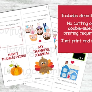 I Am Thankful For, Thanksgiving Booklets, Thanksgiving Booklet for Kids ...