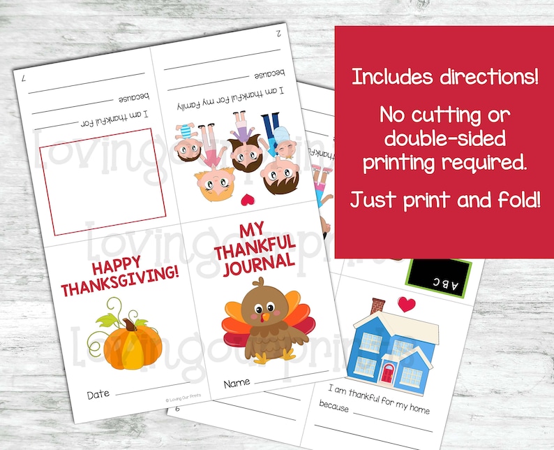 I Am Thankful For Thanksgiving Booklets Thanksgiving Booklet - Etsy