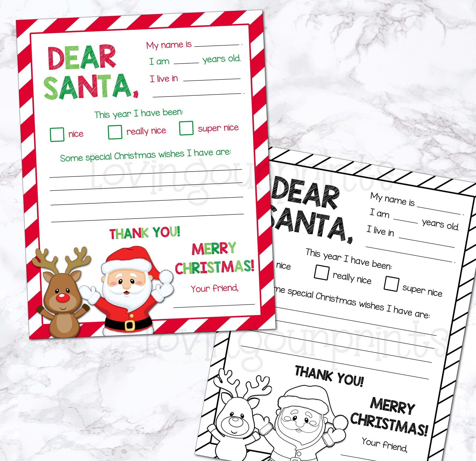 Letter to and From Santa, Editable Letter From Santa, Letter to Santa ...