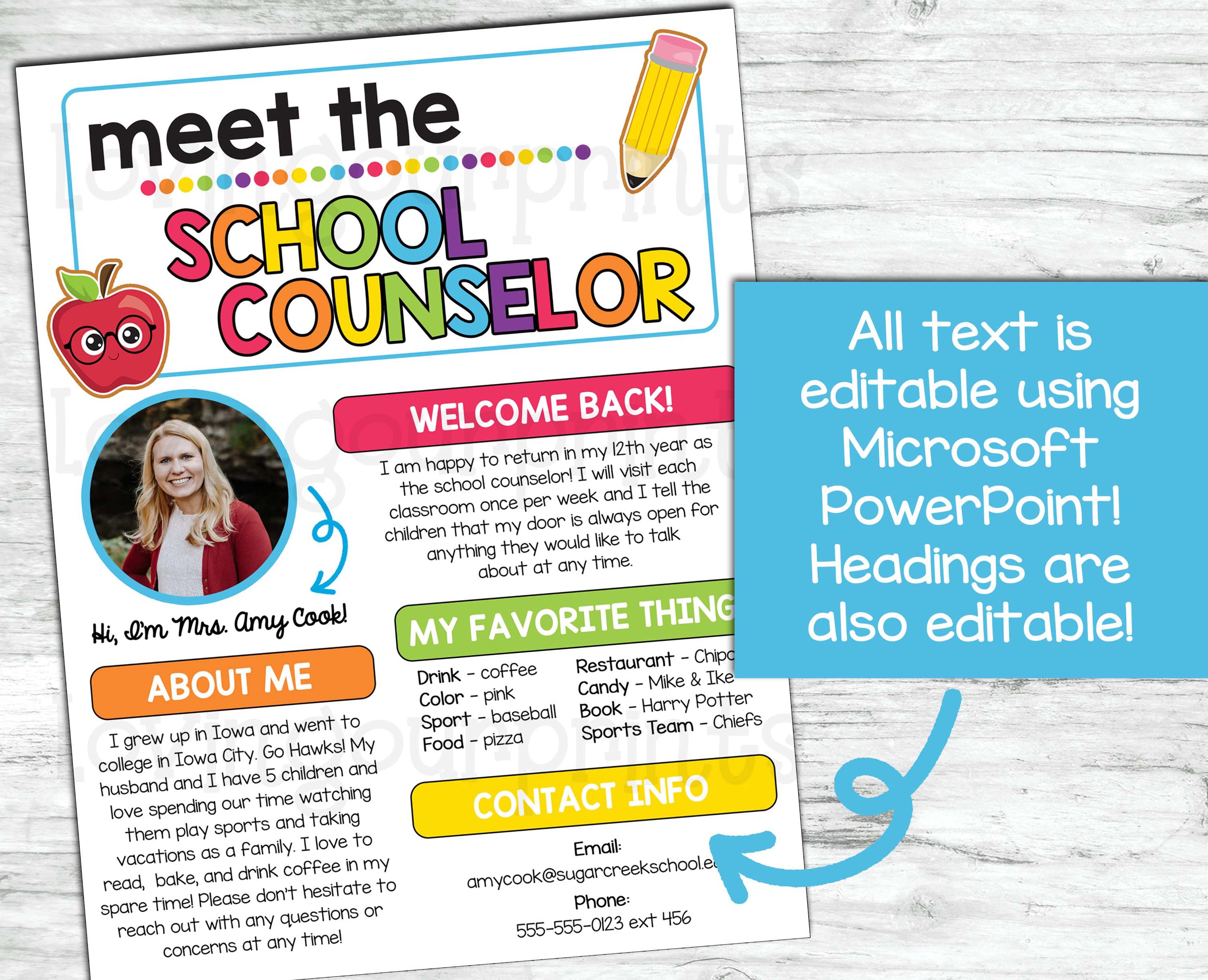 Meet the School Counselor, Editable Meet the School Counselor Flyer ...