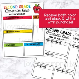 Teacher Weekly Newsletter, Classroom Newsletter Template, Class ...