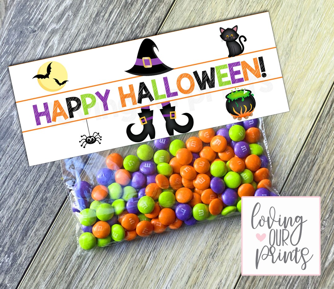 Editable Halloween Gift Tag, Printable Halloween Tag, Halloween Treat ...