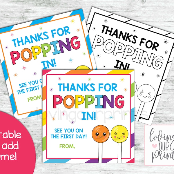 Thanks for Popping By - Etsy