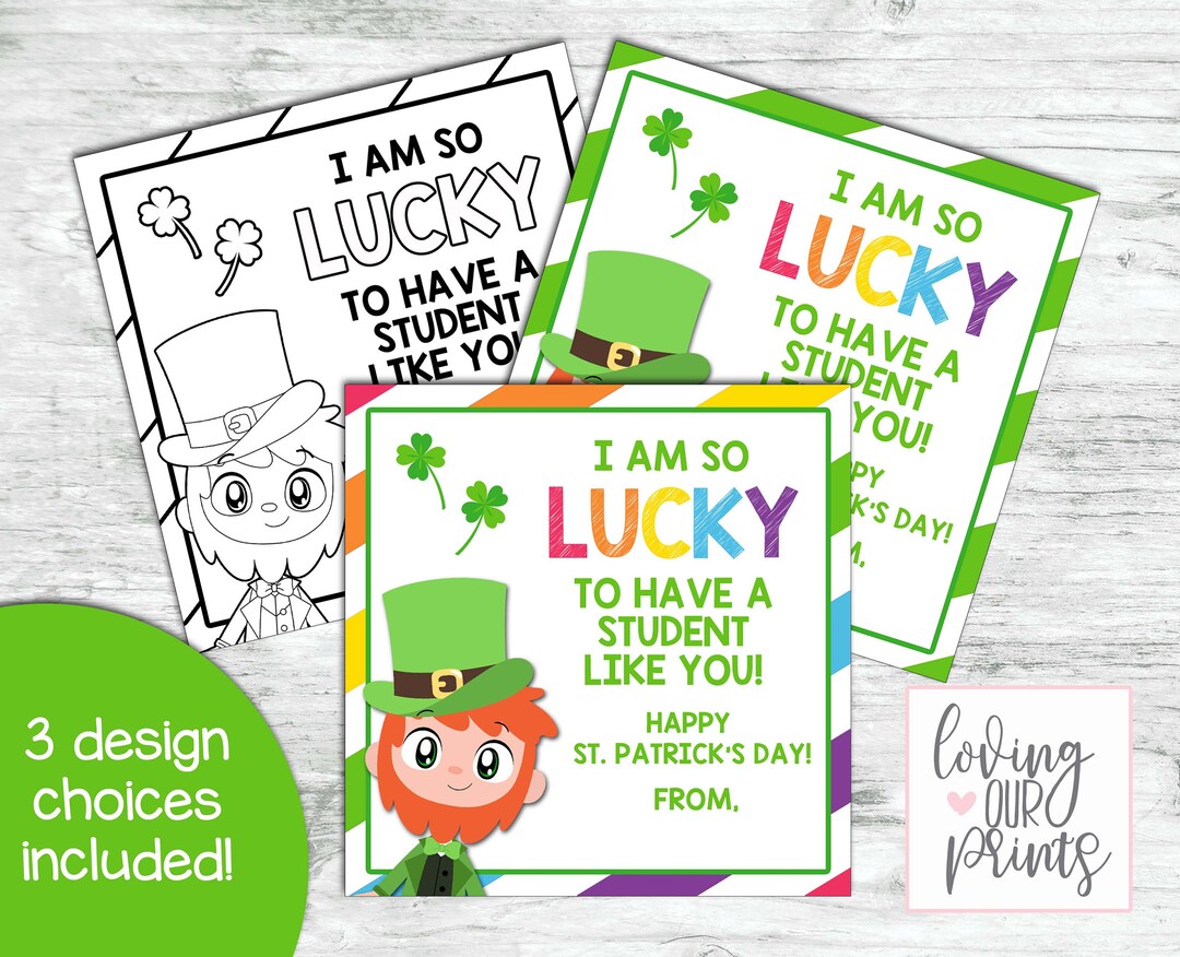 Teacher Tag St Patricks Day, Lucky to Have A Student Like You, St ...