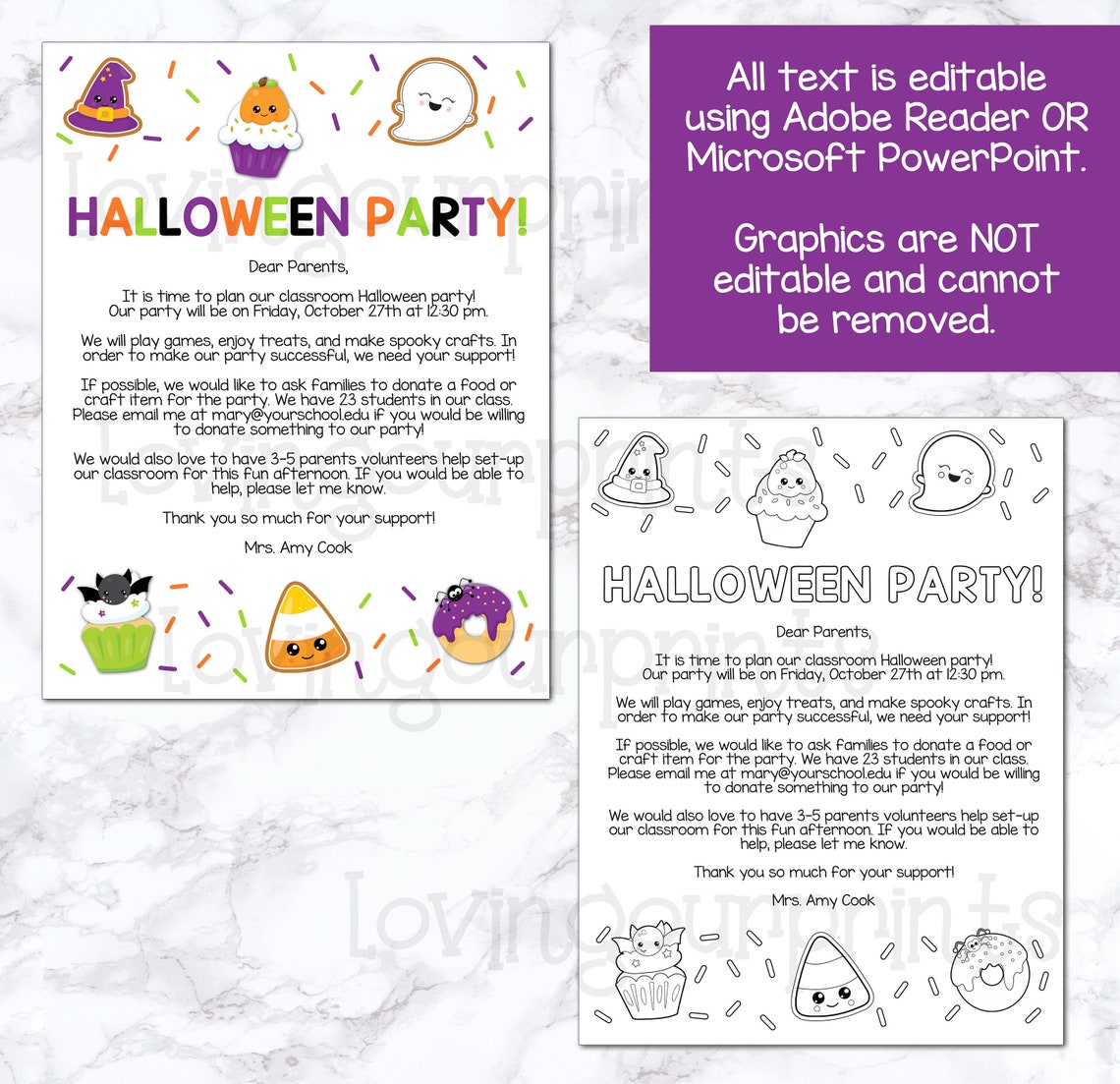 Classroom Halloween Party, Classroom Halloween Party Flyer, Halloween ...