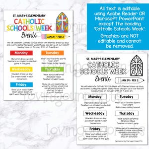 Catholic Schools Week, Catholic Schools Week Flyer, Editable Template ...
