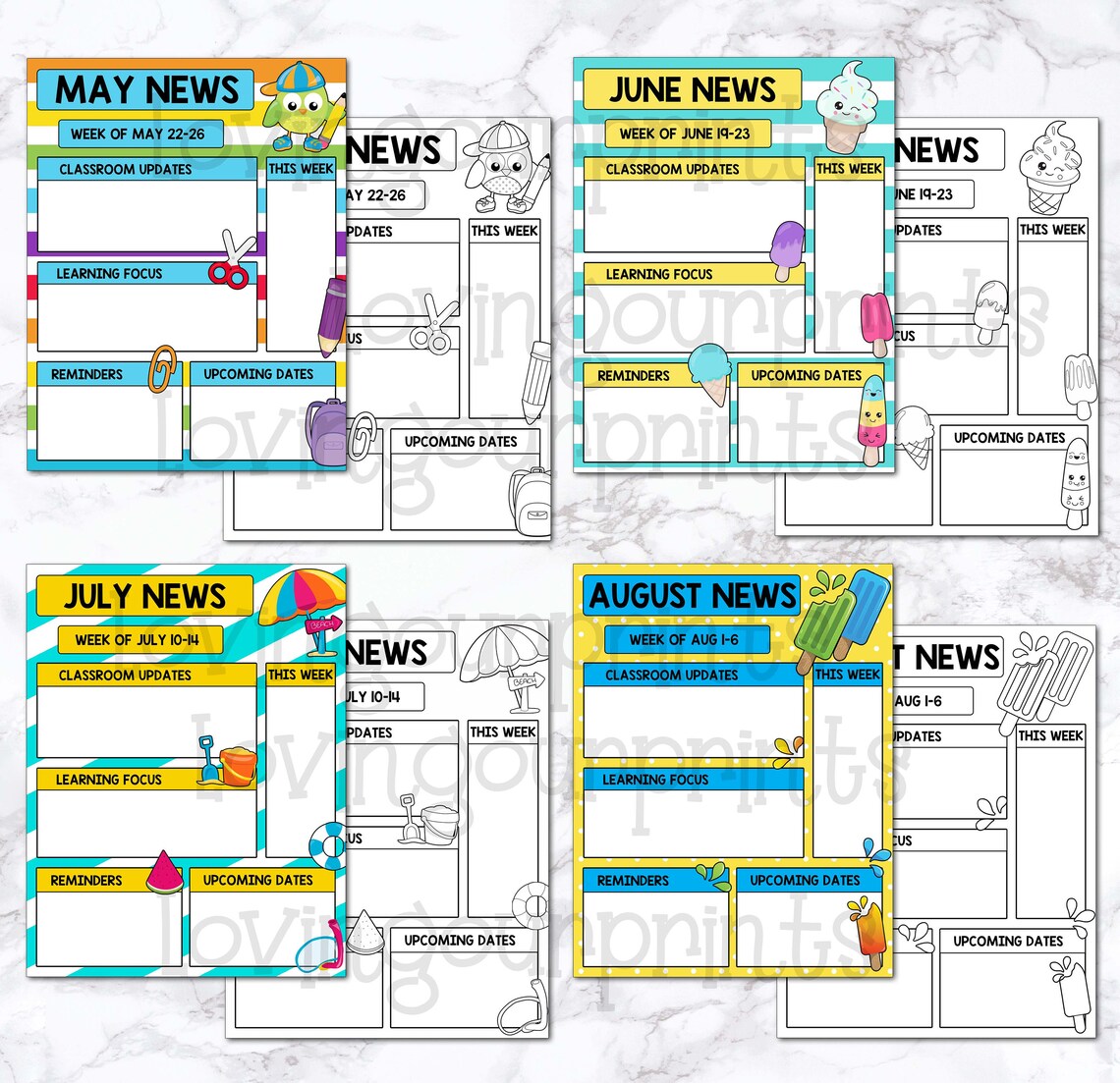 Editable Newsletter Template, Preschool Newsletter Template, Classroom ...
