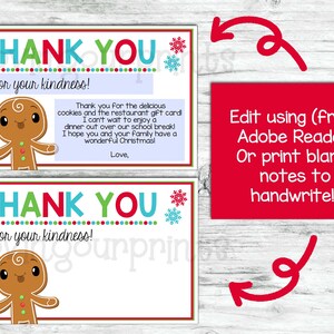 Holiday Thank You Cards, Holiday Thank You Notes, Christmas Thank You ...