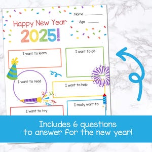 New Years Worksheet, New Years Resolution Worksheet, New Years ...