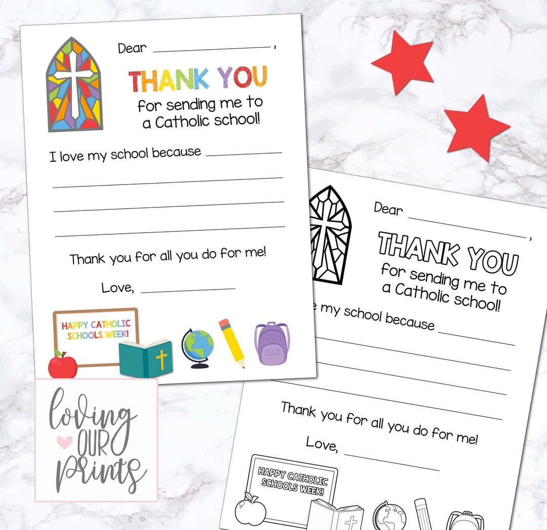 Catholic Schools Week, Thank You Mom and Dad, I Love My Catholic School ...