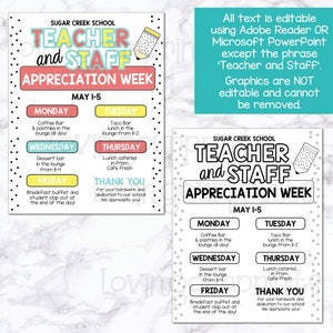 Teacher Appreciation, Editable Teacher Appreciation Flyer, Teacher ...