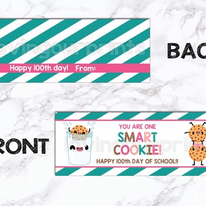 You Are One Smart Cookie, 100th Day of School Treat Bag Toppers ...