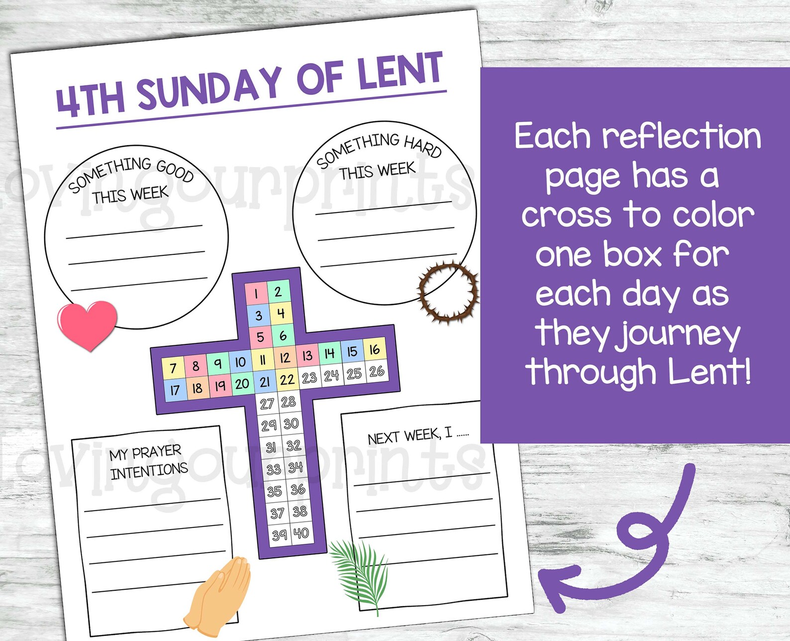 Lent for Kids, Lent Printable, Lent Journal, Lenten Journal, Lent ...