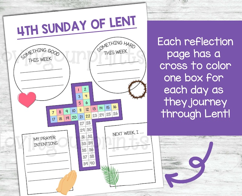 Lent for Kids Lent Printable Lent Journal Lenten Journal - Etsy