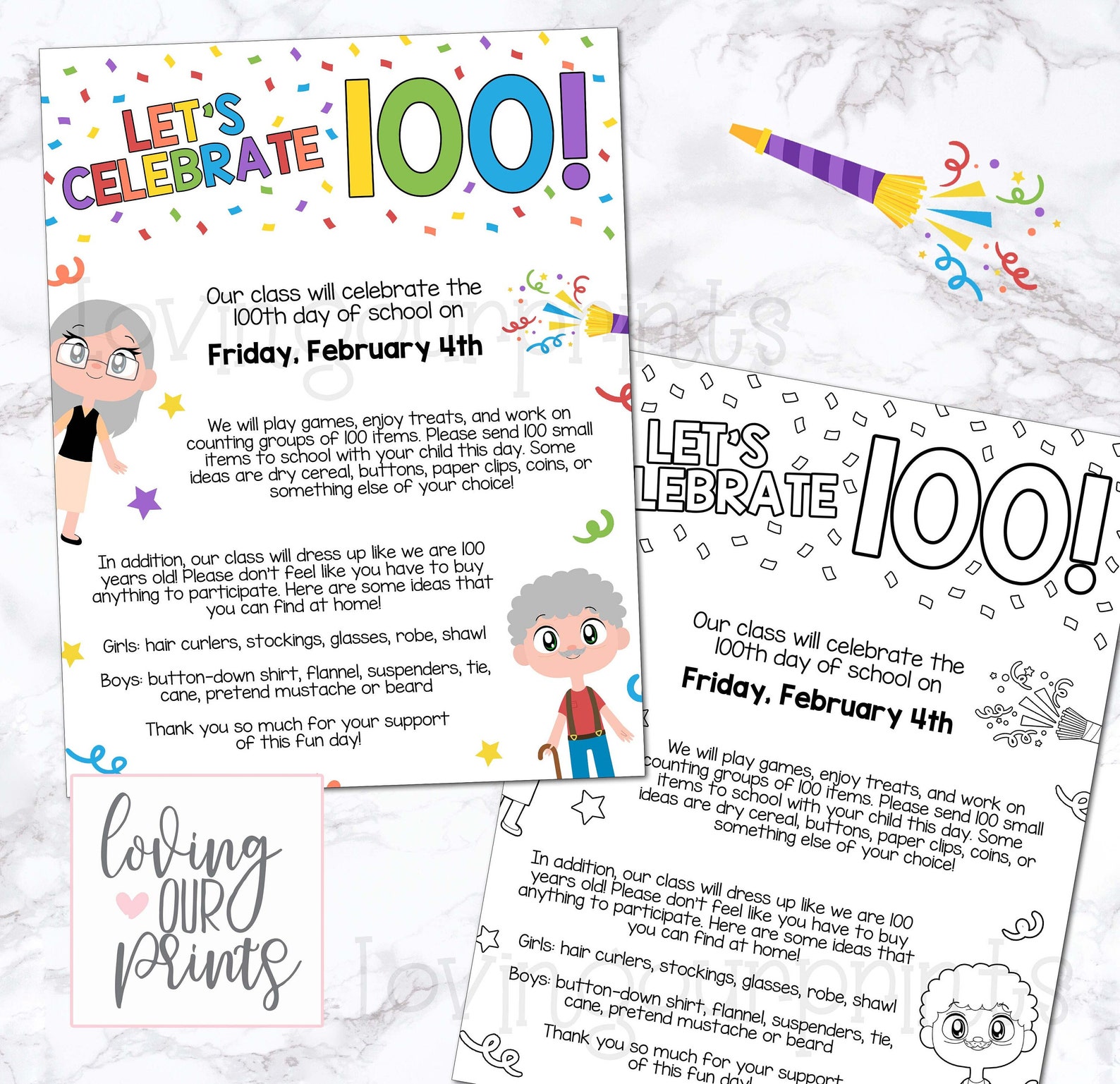 Editable 100th Day of School Parent Letter 100th Day of - Etsy