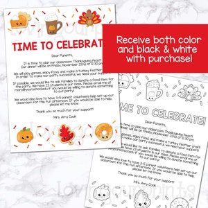 Thanksgiving Class Party, Editable Thanksgiving Class Party Flyer ...