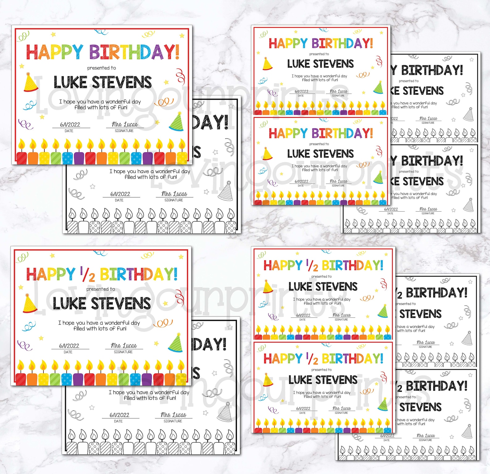 Editable Birthday Certificate Birthday Certificate Classroom - Etsy