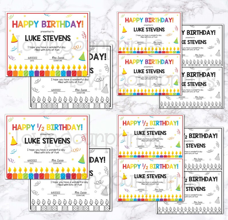 Editable Birthday Certificate Birthday Certificate Classroom - Etsy