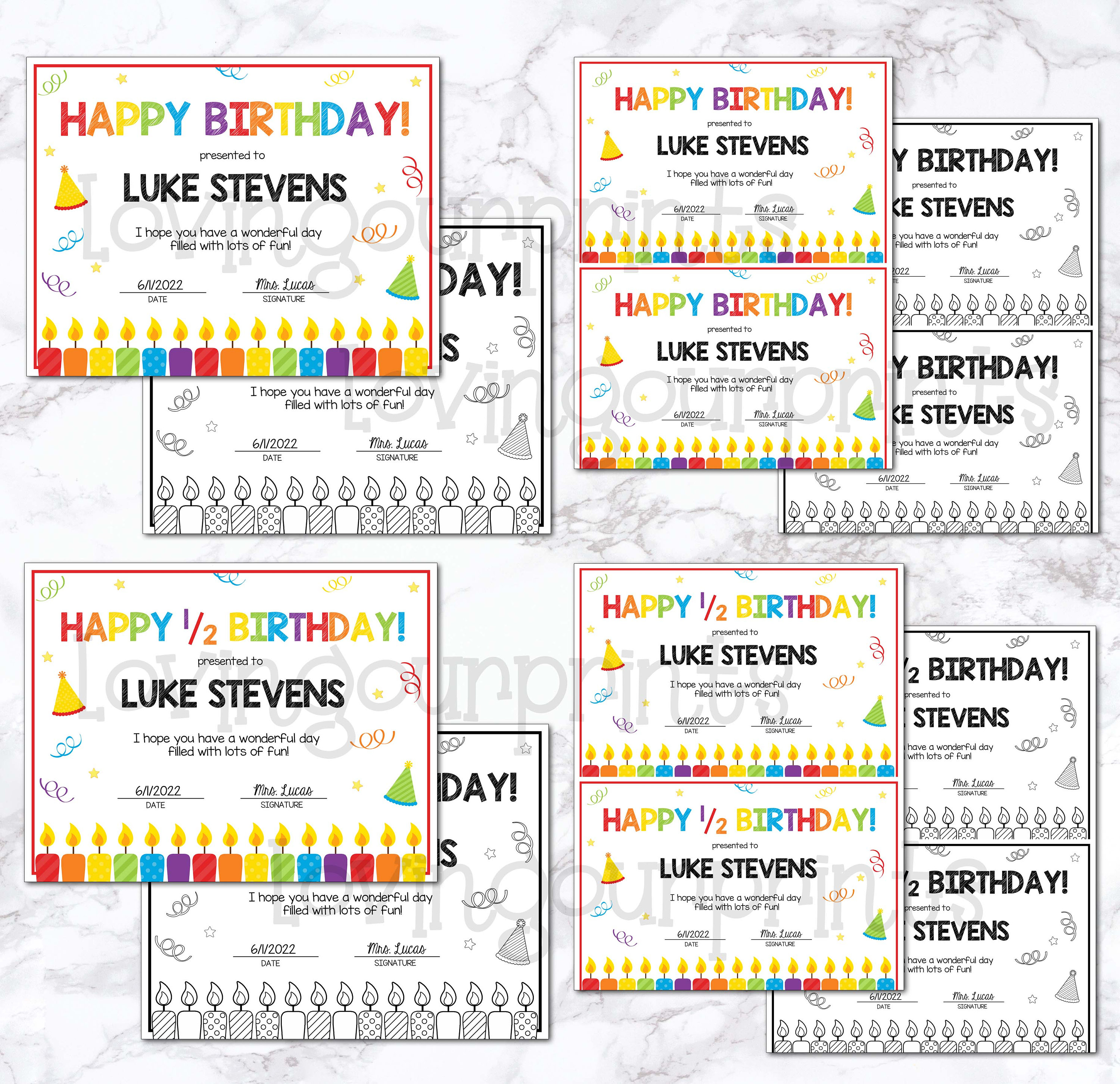 Editable Birthday Certificate Birthday Certificate Classroom - Etsy ...