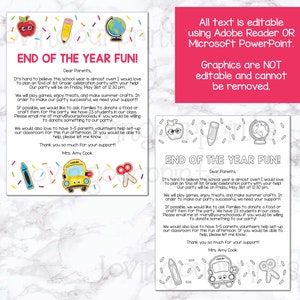 End of the Year Letter, Editable End of the Year Letter to Parents ...