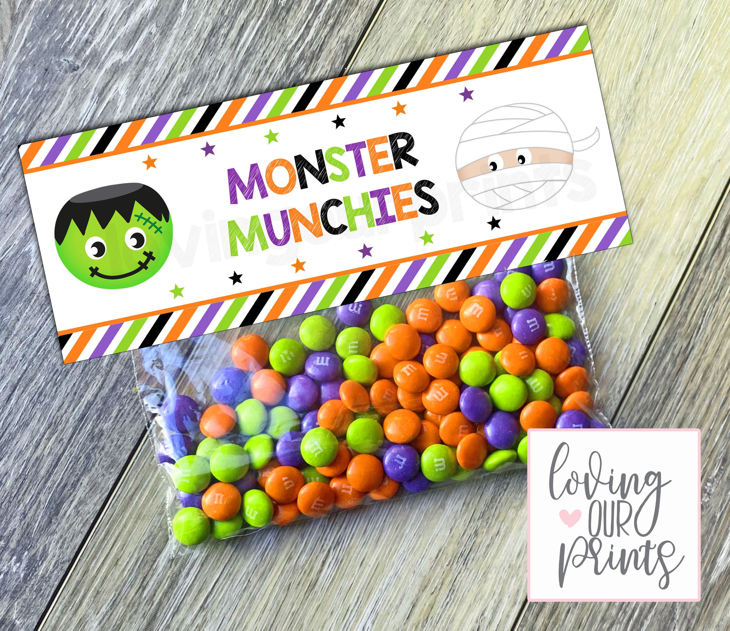 Halloween Treat Tags Editable Halloween Gift Tag Halloween - Etsy
