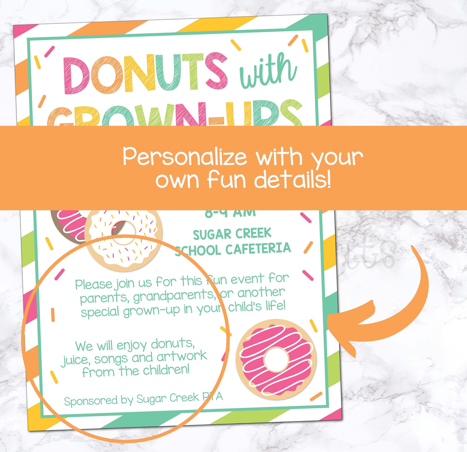 Donuts With Grownups Donuts With Grownups Invitation Donuts - Etsy