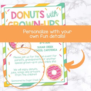 Donuts With Grownups, Donuts With Grownups Invitation, Donuts With ...