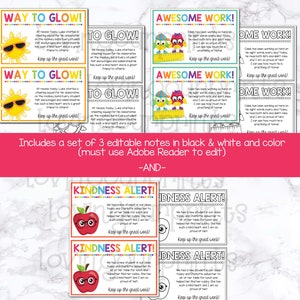 Positive Notes, Positive Notes From Teacher, Editable, Positive Notes ...