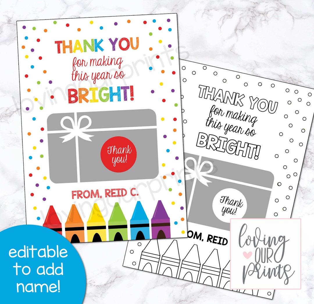 End of Year Teacher Gift, End of School Year Tags, End of School Year ...
