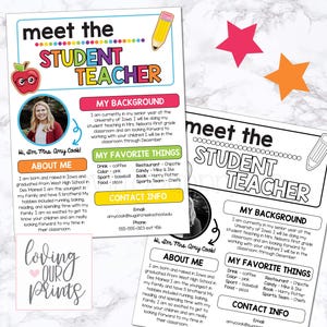 Meet the Student Teacher, Meet the Student Teacher Template, Meet the ...