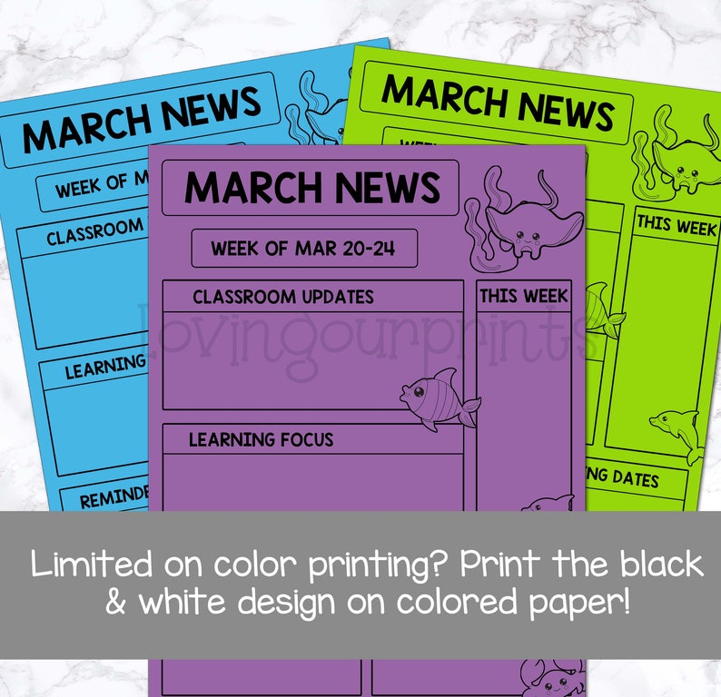 Editable March Newsletter Template March Newsletter for - Etsy