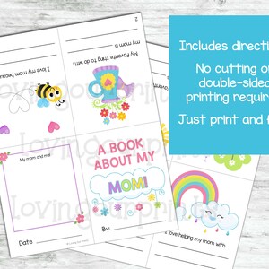 Printable Mothers Day, Printable Mothers Day Gift, Mothers Day Book ...