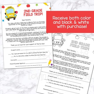 Editable Field Trip Permission Slip, Field Trip Form, Field Trip Flyer ...
