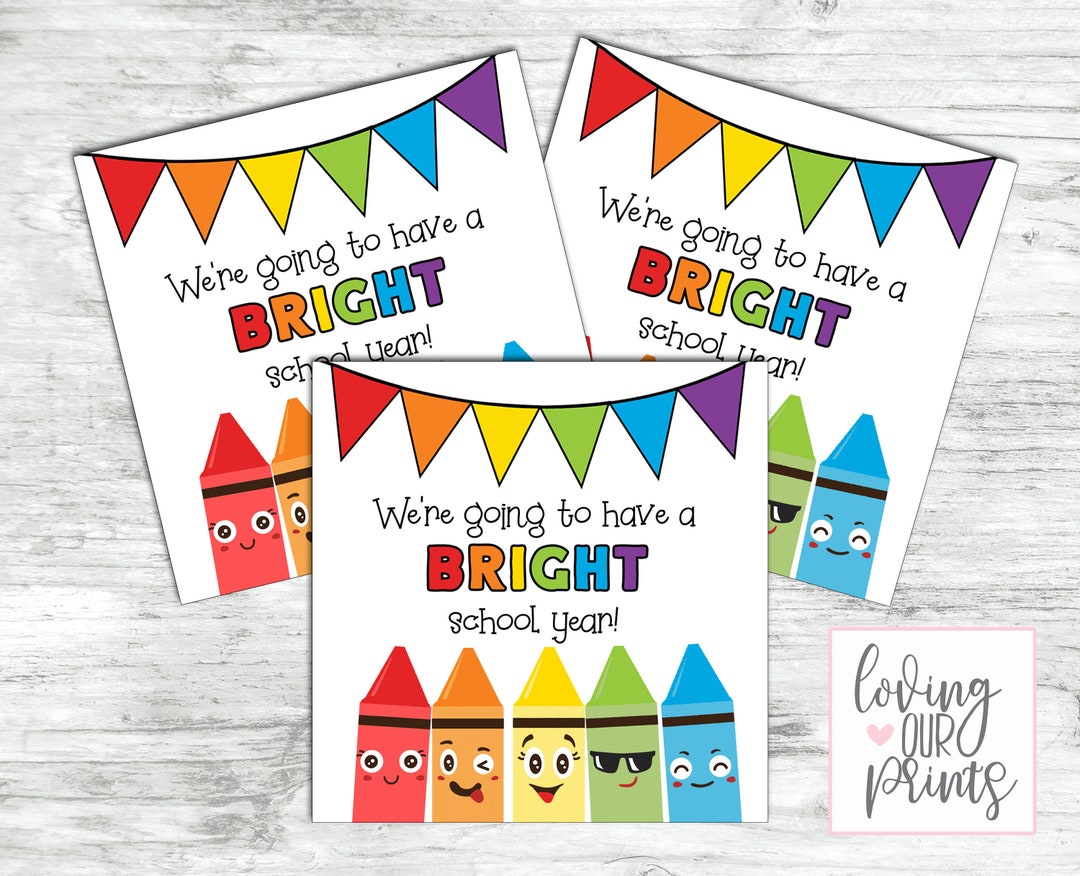 Back to School Treat Bag, Back to School Printable Tag, Student Gifts ...