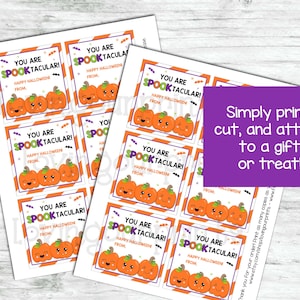Classroom Halloween Treat, Halloween Treat Tags, Editable Halloween ...