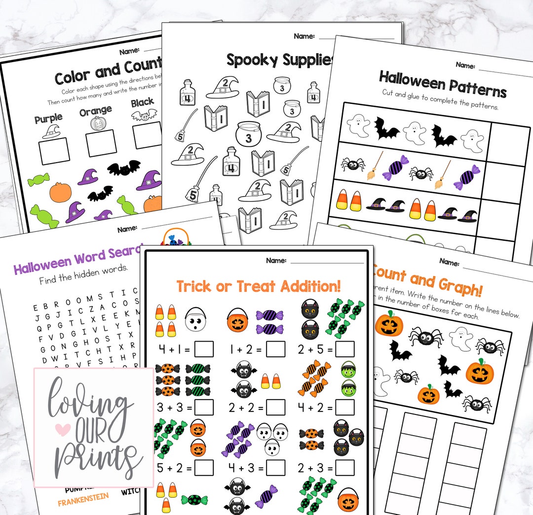 Halloween Printables, Halloween Worksheets for Kids, Halloween Fun ...