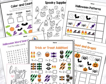 Halloween Jack-o-lantern Activity Sheets Pumpkin Toddler - Etsy